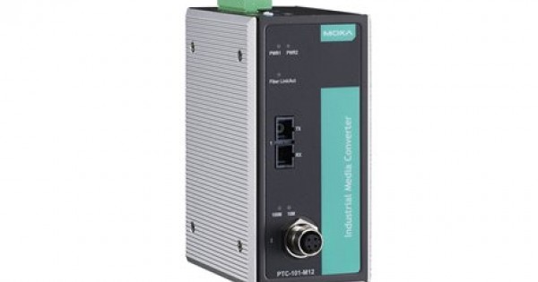 MOXA PTC-101-M12-S-SC-LV-T Ethernet to Fiber Converter Price in the ...